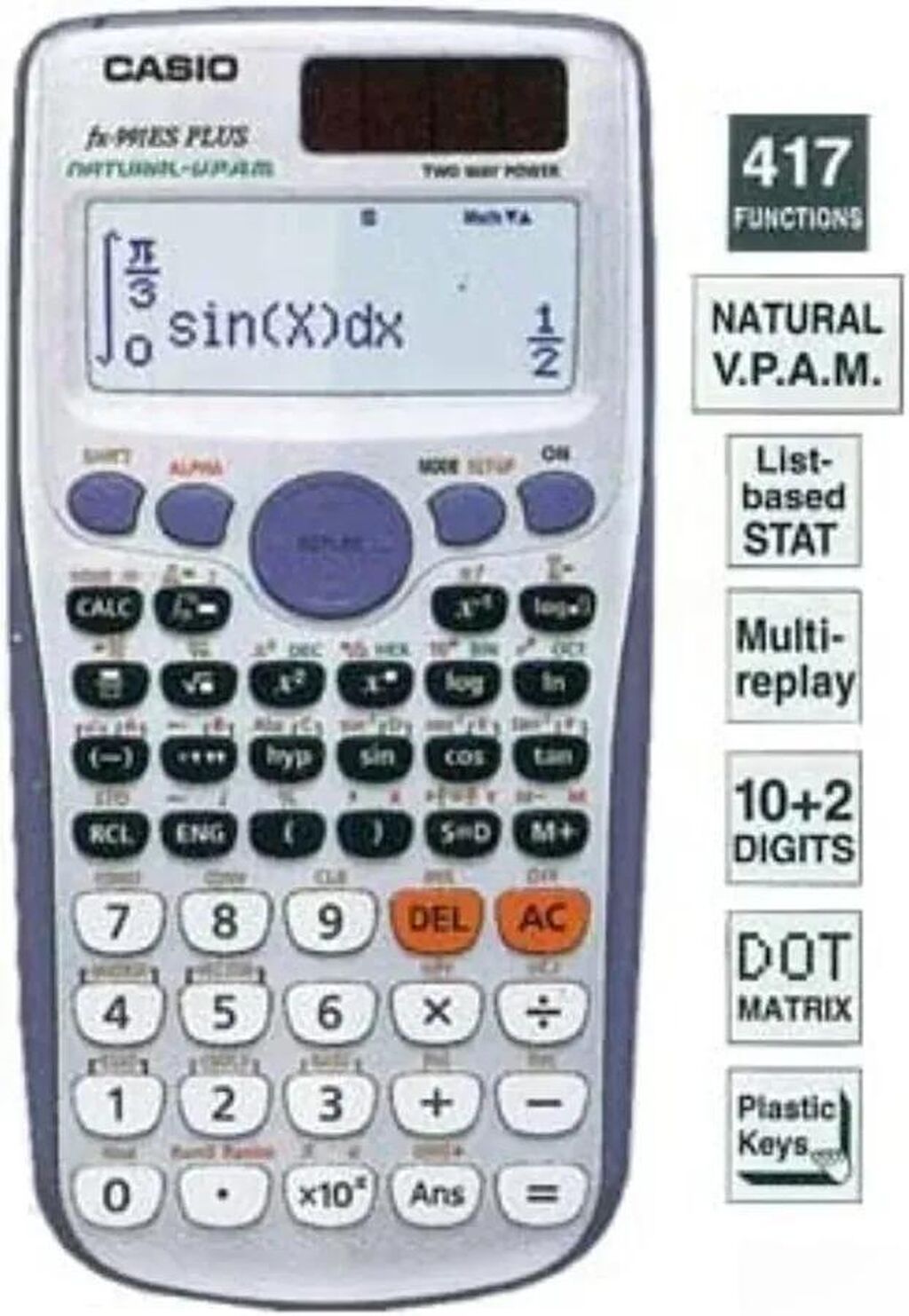 Casio fx‑991ES PLUS naučni kalkulator - Ekran: DOT matrix sa Natural
