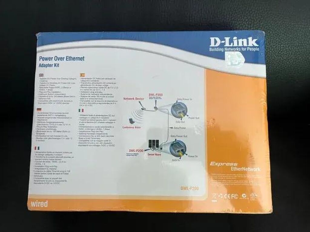 D‑Link DWL‑P200 Power Over Ethernet (PoE) Adapter Kit Opis: - PoE