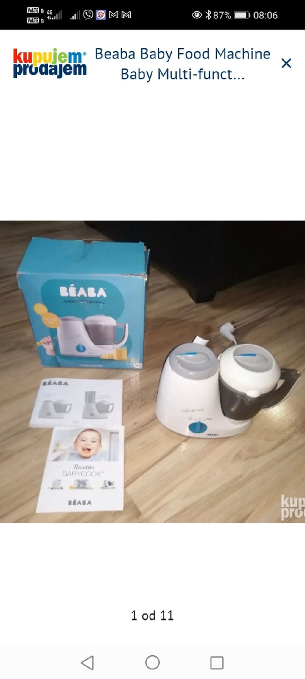 BEABA Babycook Original – aparat za pripremu hrane za bebe -