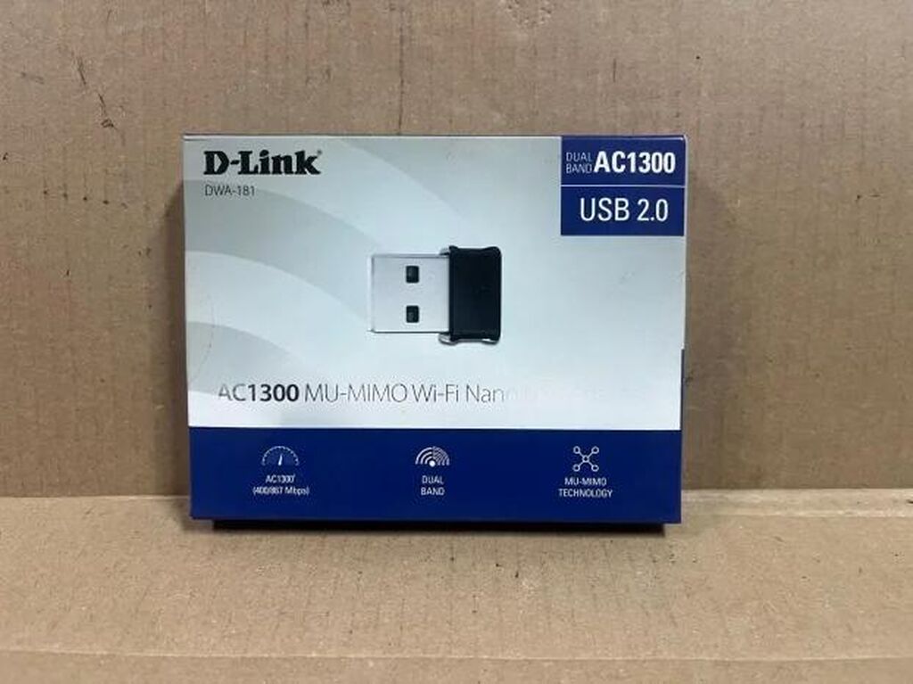D-Link DWA-181 AC1300 MU-MIMO Wi‑Fi Nano USB adapter - Ultra‑mini