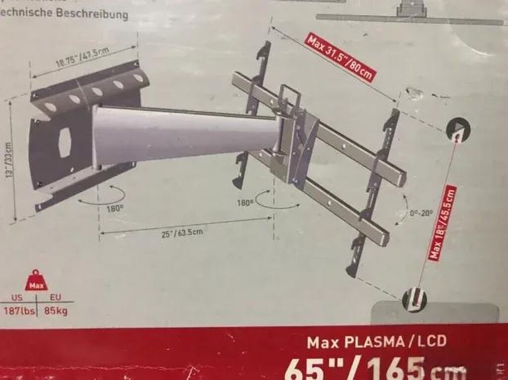 Barkan 3-kraki zidni nosač za Plasma/LCD televizore - Kompatibilnost