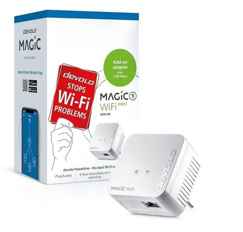 Devolo Magic 1 WiFi mini – dodatni Powerline Wi‑Fi adapter -
