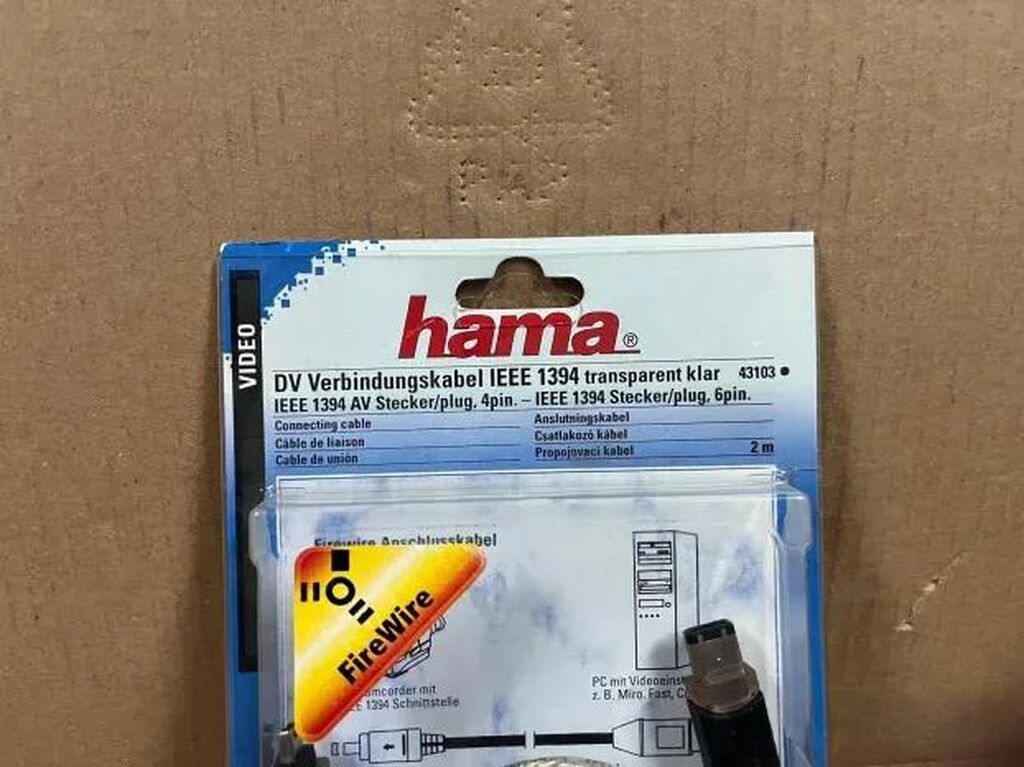 Hama FireWire DV kabl – IEEE 1394 AV, providan - Model: Hama 43103 -
