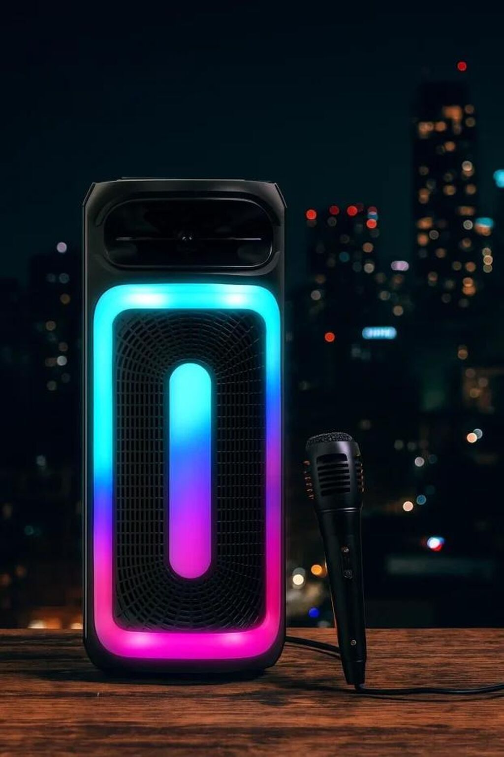 Bluetooth karaoke zvučnik CS-8804 sa LED osvetljenjem i mikrofonom -