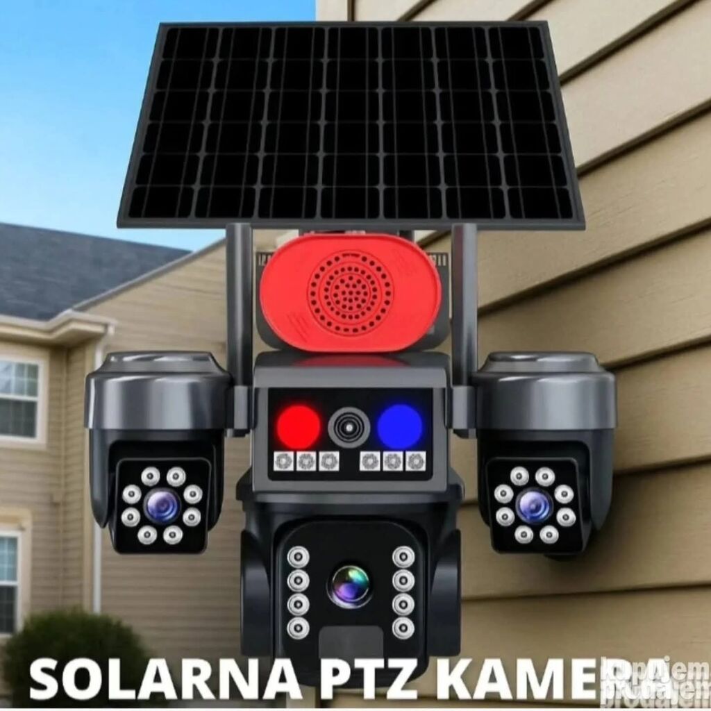 Solarna PTZ Kamera sa tri sočiva 4G 25mpix Solarno napajana WiFi