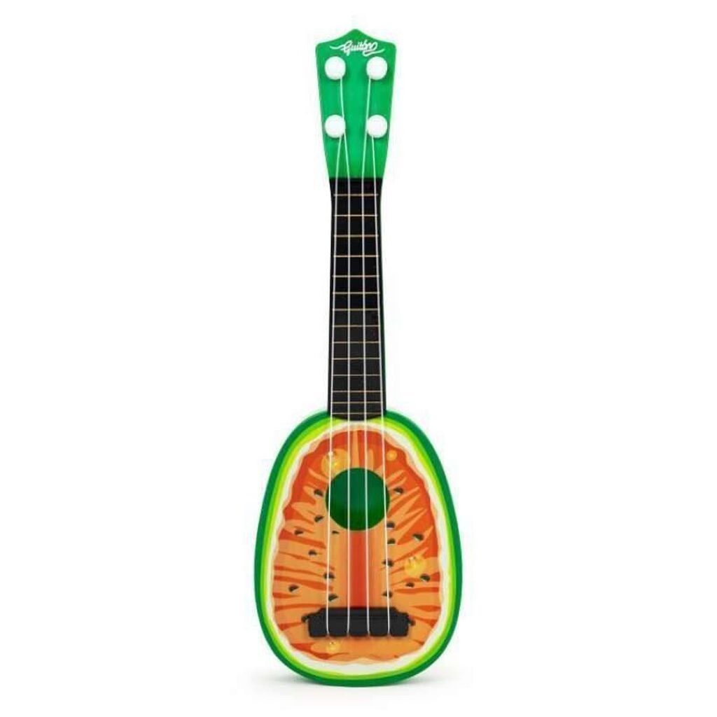 Sopran ukulele sa unikatnim „avokado“ dizajnom na prednjoj ploči. -