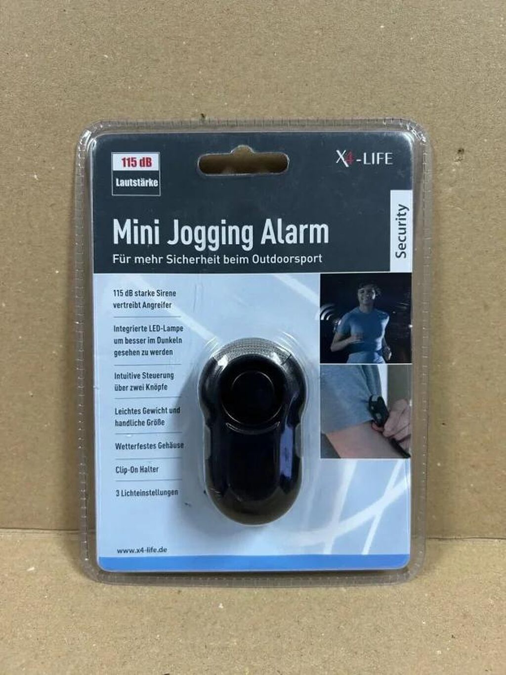 X4-LIFE Mini Jogging Alarm – sigurnosni alarm za trčanje i outdoor