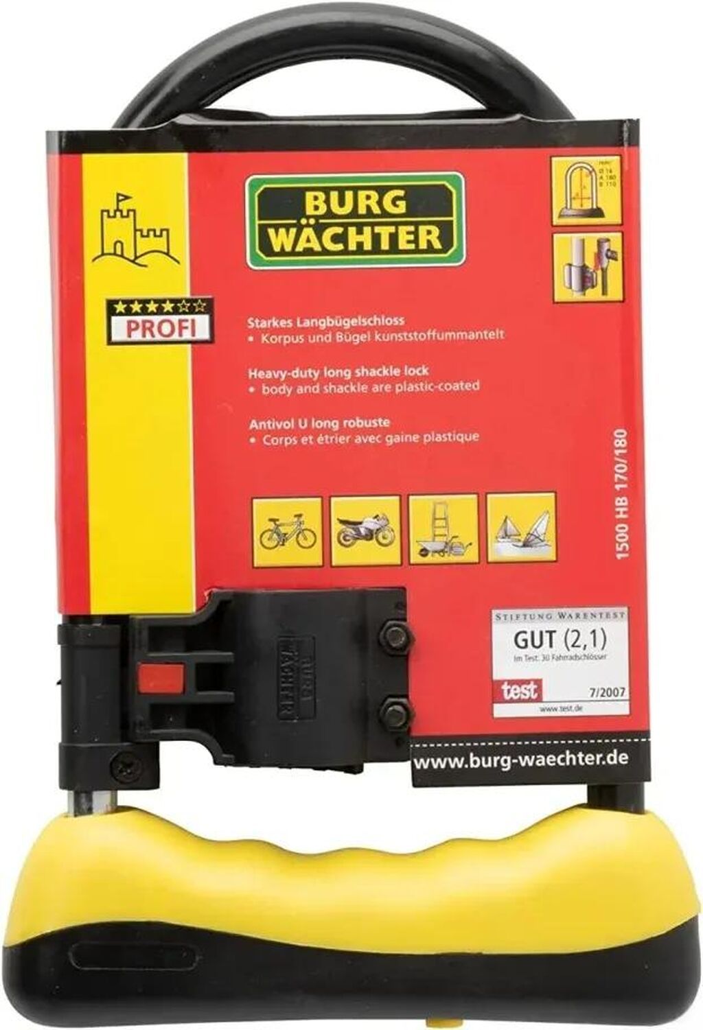 Burg Wächter U-lock (model Profi 1500 HB 170/180) - Robusna U-brava