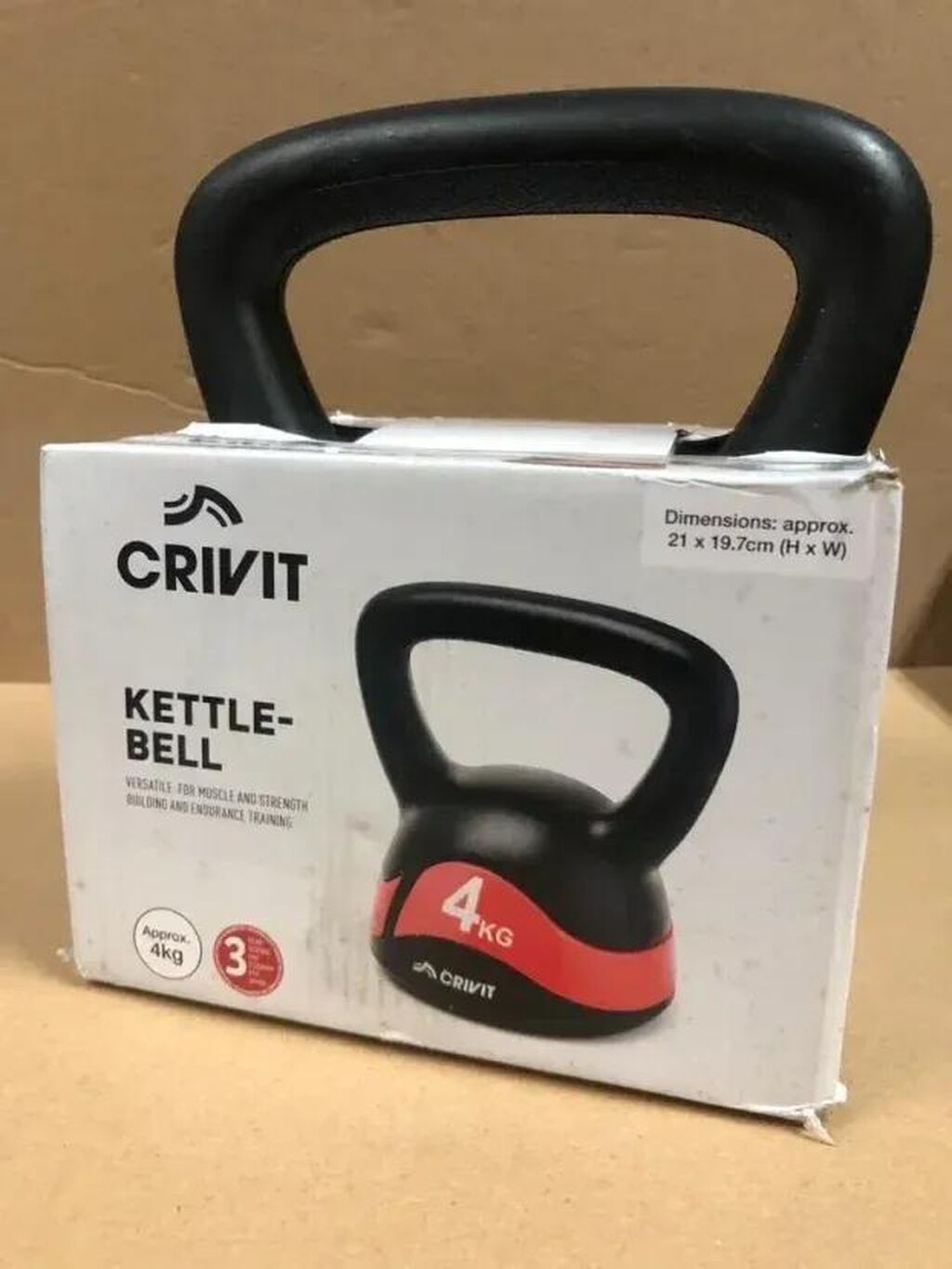 CRIVIT Kettlebell 4 kg - Težina: 4 kg (označeno na proizvodu) -