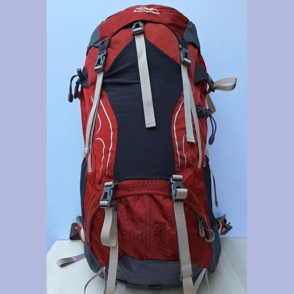 Planinarski ranac Adventure 65L – crveno/crni - Zapremina: 65 litara