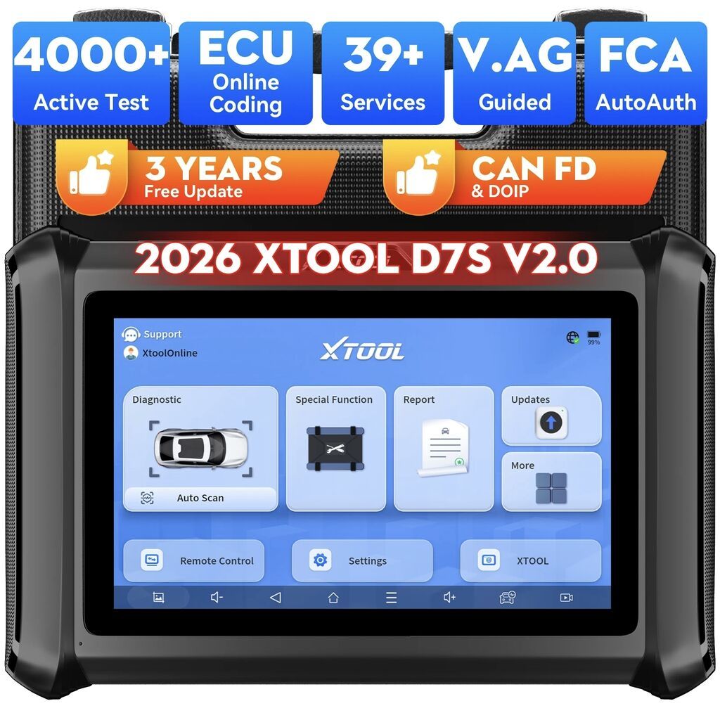 XTOOL D7S V2.0 (2026) – profesionalni dijagnostički tablet skener za