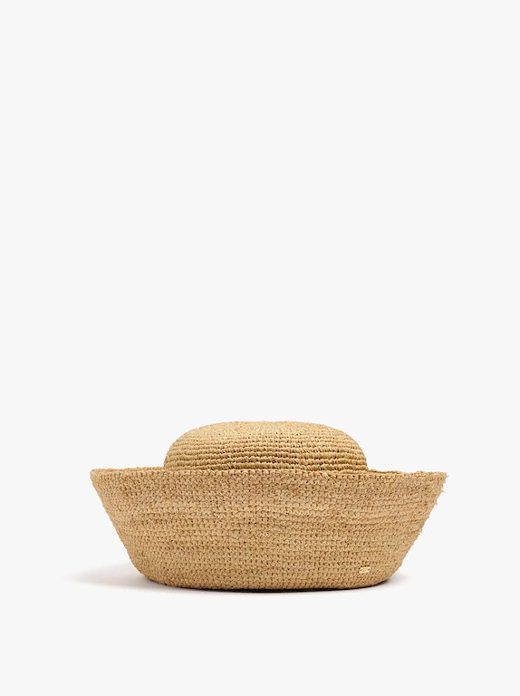100% RAFFIA PILLBOX HAT