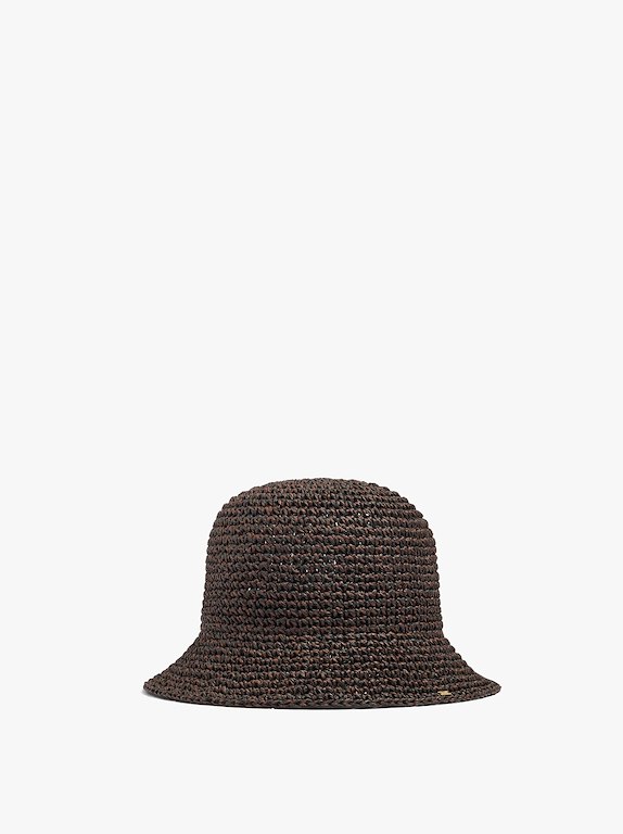 BUCKET HAT WITH PAPER STRAW EFFECT