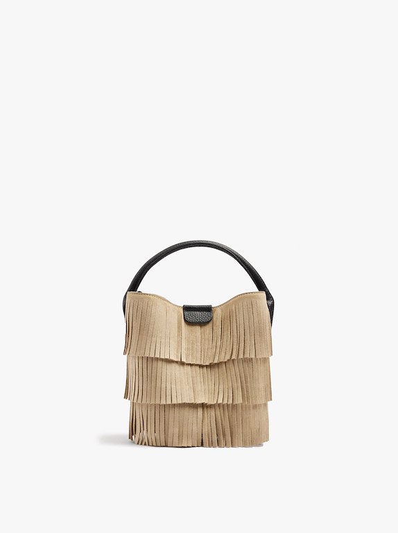BUCKET HANDBAG WITH FRINGES