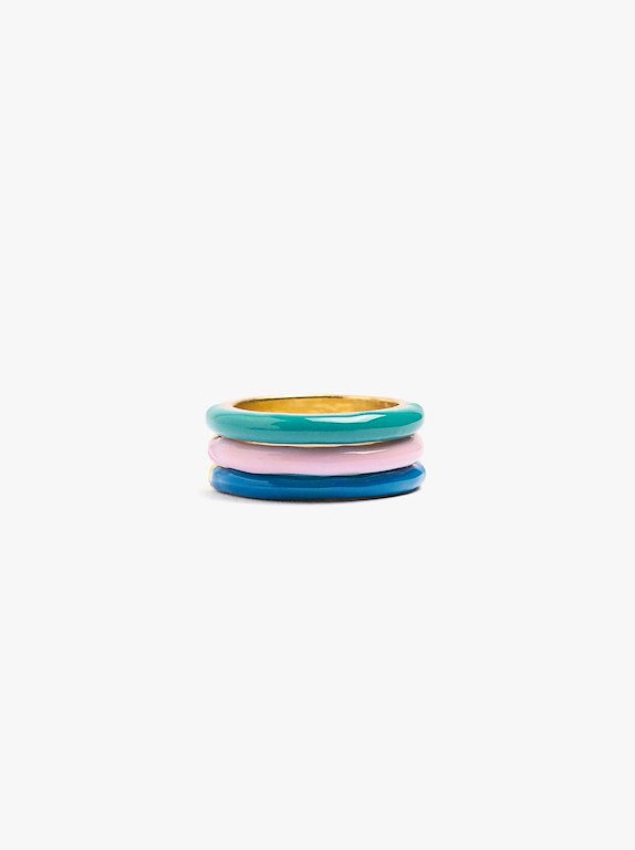 SET OF RINGS WITH ENAMEL