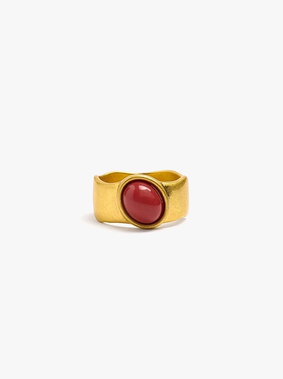 WAVY RING WITH RESIN