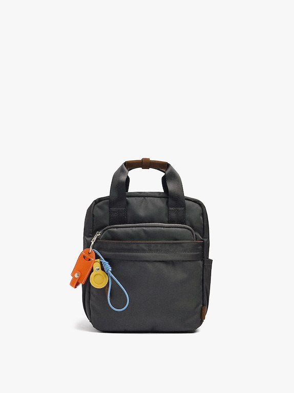 BASIC NYLON BACKPACK WITH PENDANT