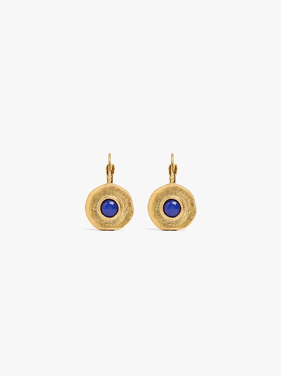 HOOP EARRINGS WITH CIRCLE PENDANT