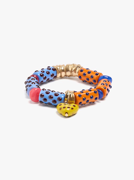 MULTICOLOR BRACELET WITH ENAMEL AND HEART