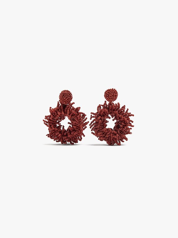 MAXI MONOCHROMATIC BEADED EARRINGS
