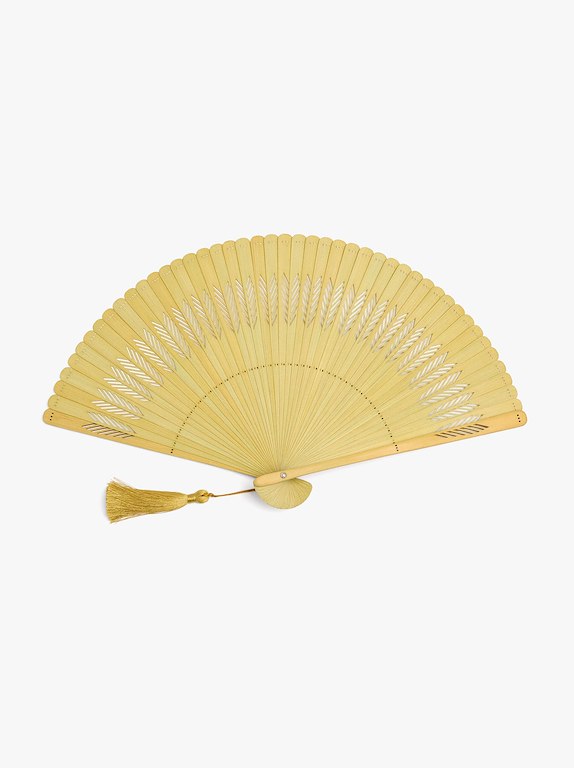 BAMBOO FAN WITH PERFORATIONS