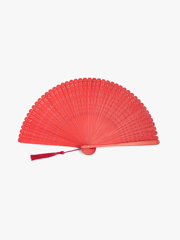 BAMBOO FAN WITH PERFORATIONS
