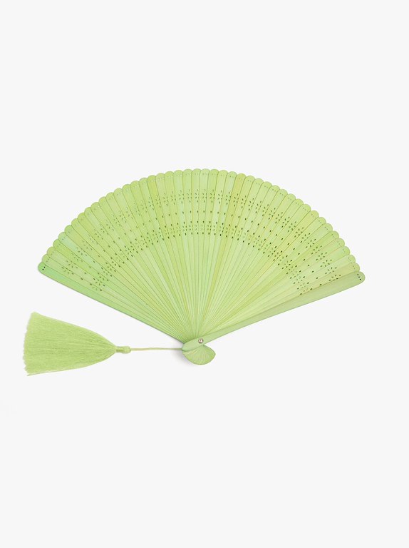 BAMBOO FAN WITH PERFORATIONS