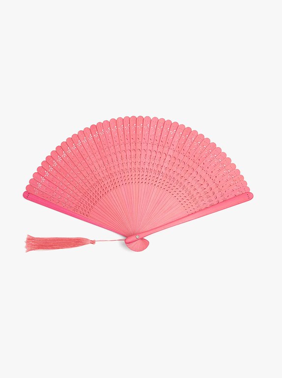 BAMBOO FAN WITH PERFORATIONS
