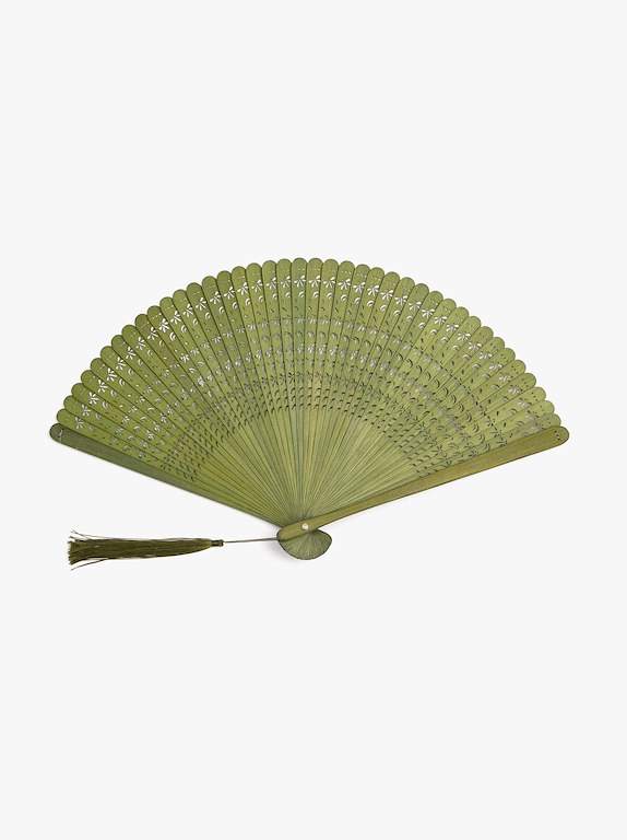 BAMBOO FAN WITH PERFORATIONS