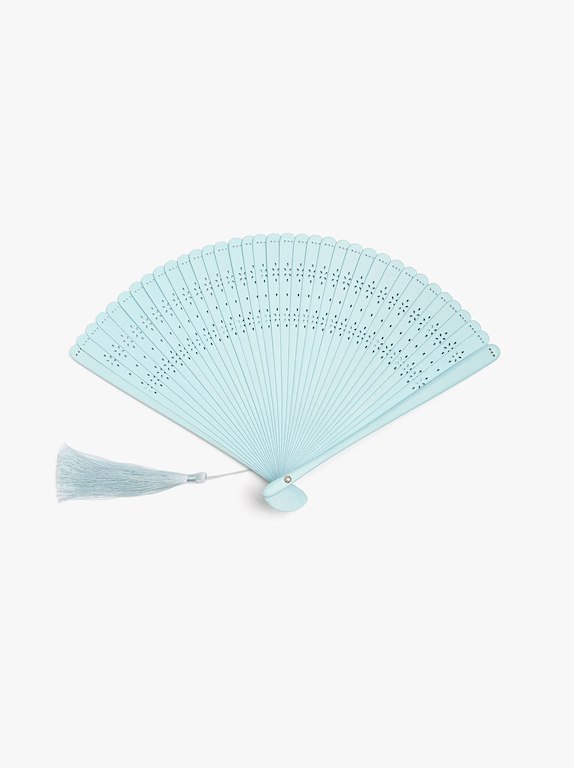 BAMBOO FAN WITH PERFORATIONS