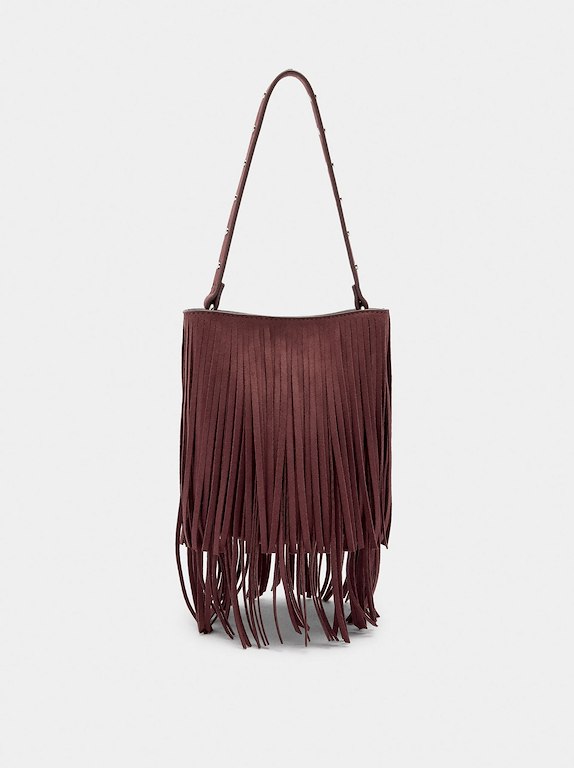 BUCKET BAG WITH LONG FRINGES