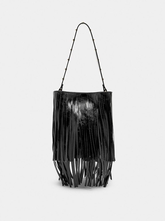 BUCKET BAG WITH LONG FRINGES