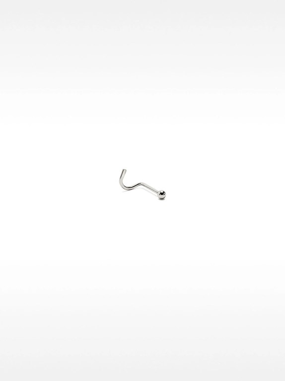 NOSE PIERCING WITH SPHERE – STAINLESS STEEL