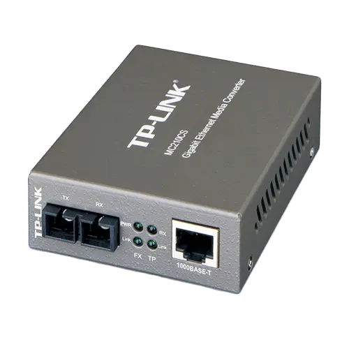 TP-LINK MC210CS Gigabit Ethernet 1000Mb/s Fiber single-mode konverter dometa do 15km