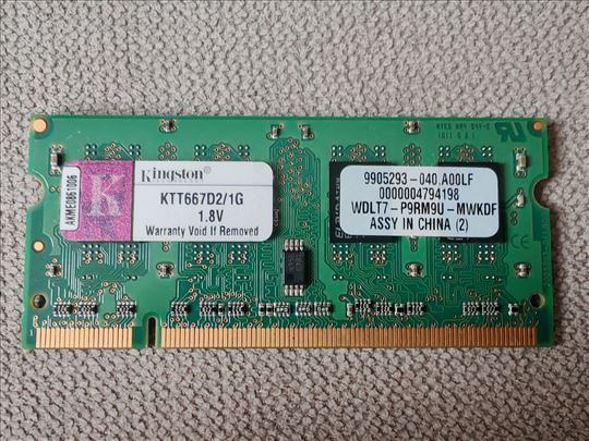 Kingston KTT667D2/1G RAM memorija za laptop 1GB