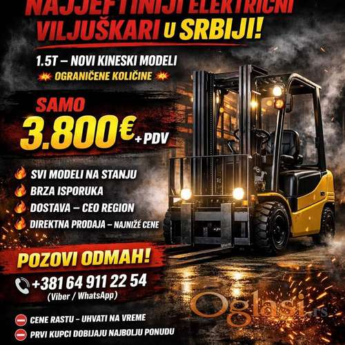Viljuskar,novo,1.5 t kineski najeftinije