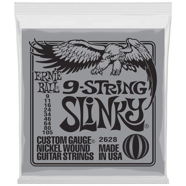 Ernie Ball 2628 Slinky 9-String Nickel Wound 9-105 Žice za električnu gitaru