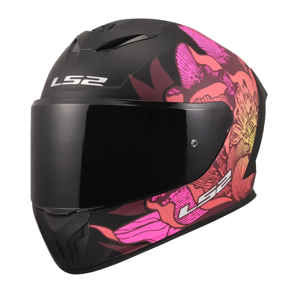 Moto kaciga LS2 Full Face FF820 RAPID III POPIES II crno roza