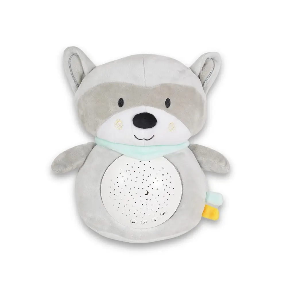 Moni Toys Noćna lampa – bela buka i projektor Snuggly Raccoon