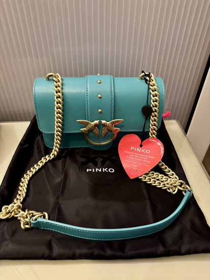 PINKO love limited turquoise bag - NOVO