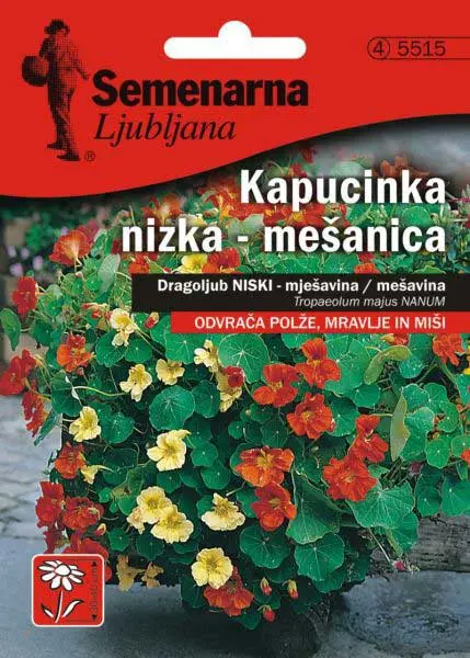 Baštensko cveće Dragoljub niski - mešavina - Tropaeolum majus nanum 5515