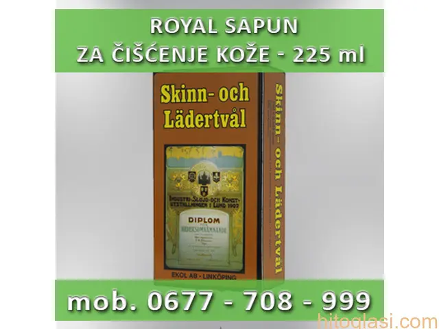 1 Proizvod – za čišćenje kožnog nameštaja, odeće ili obuće ROYAL 225 ml