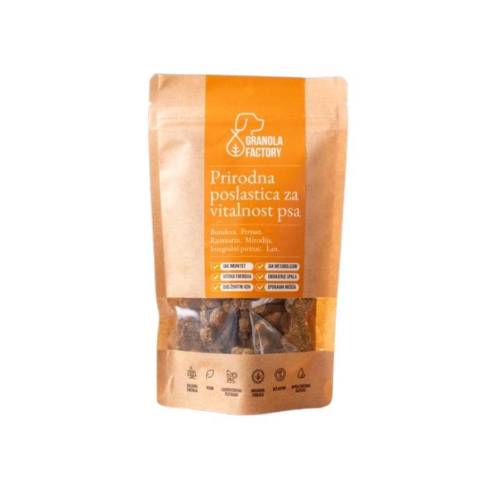 Granola Factory: Prirodna poslastica za vitalnost psa Orange, 100 gr