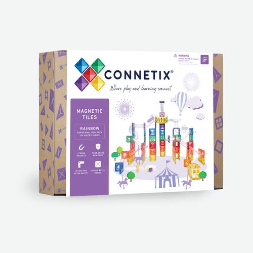 Connetix Magnetni konstruktor set super ball run 134 dela