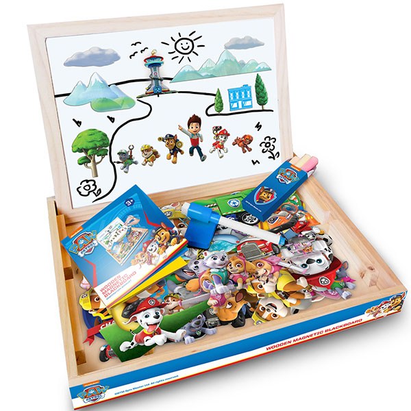 Magnetna drvena tabla Paw Patrol 90pcs 11/80222