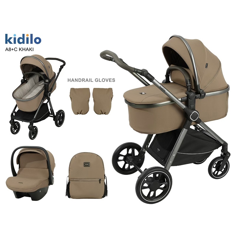 KOLICA ZA BEBE KIDILO A8+C KHAKI