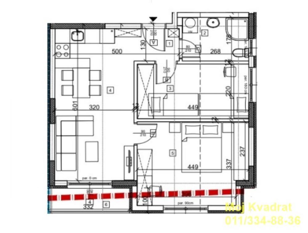 Dvoiposoban stan na prodaju, 54m2, 172.730€