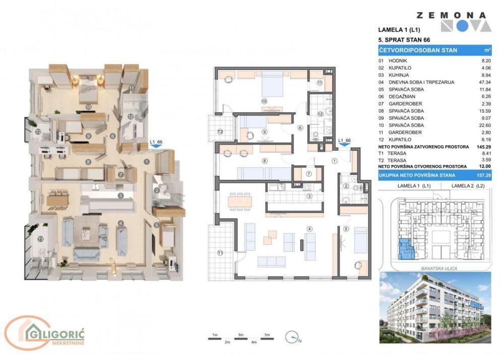 Četvorosoban stan na prodaju, 157m2, 479.735€