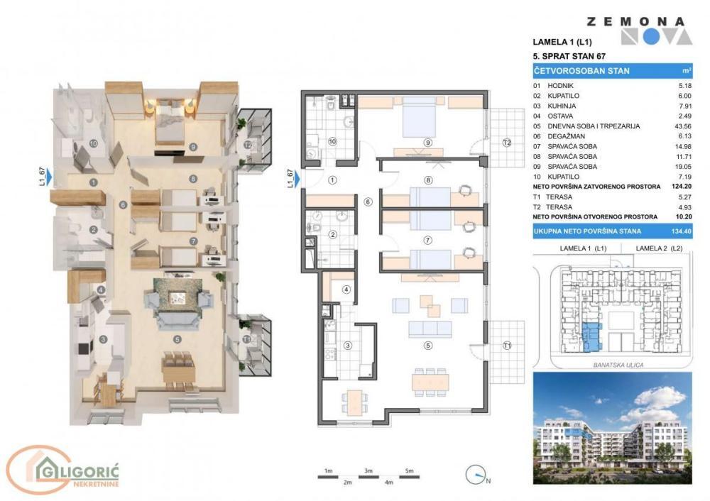 Četvorosoban stan na prodaju, 134m2, 409.920€