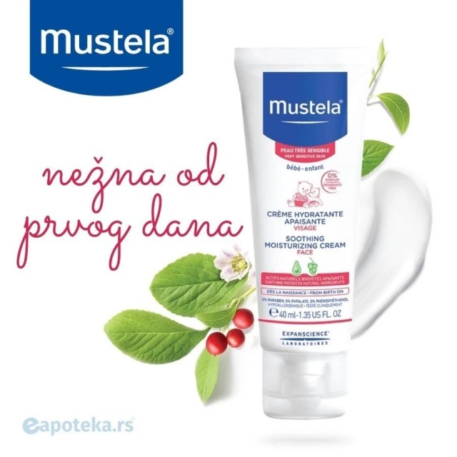 Mustela umirujuća krema za lice za osetljivu kožu 40 ml